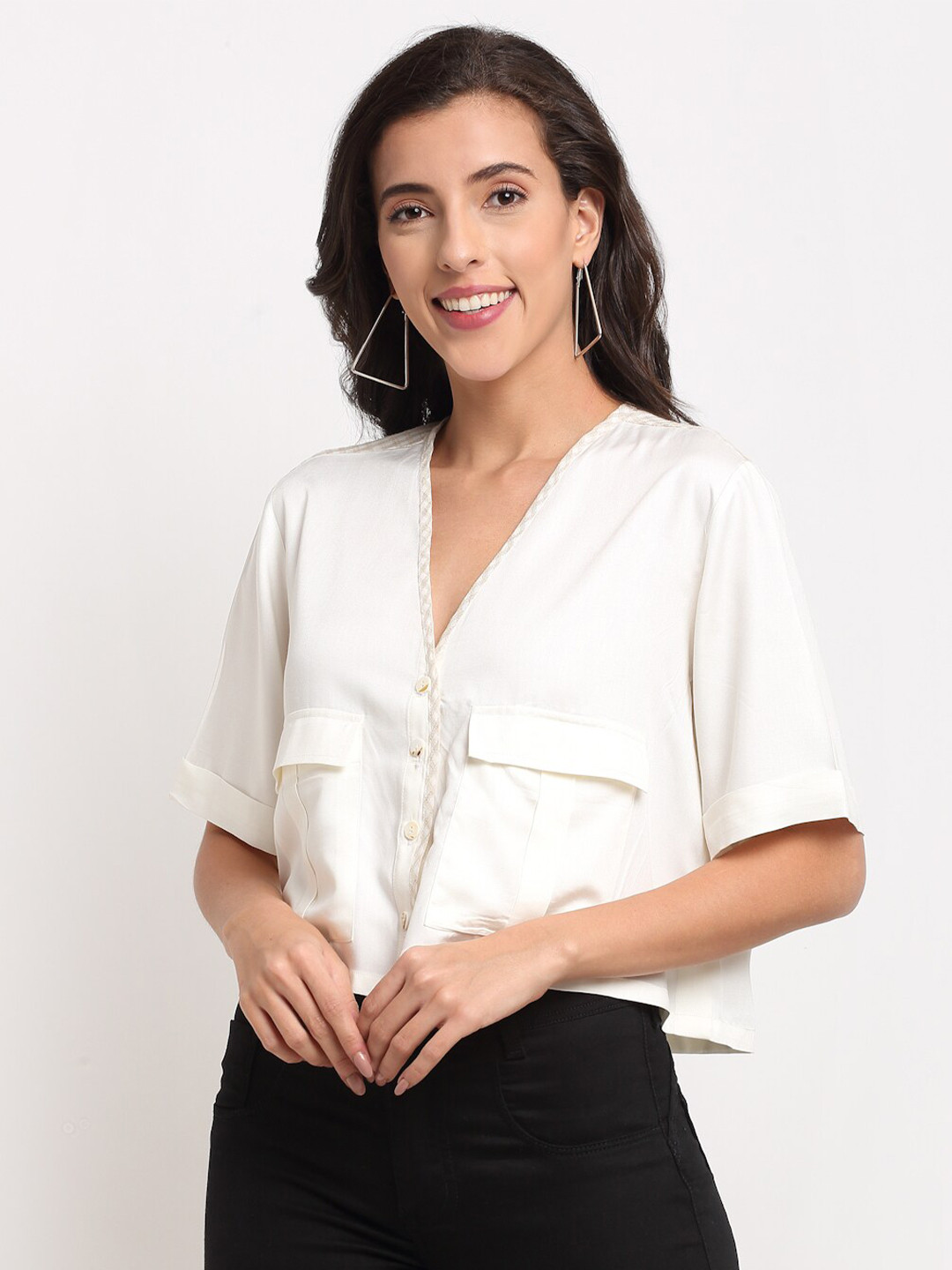 Buy Ewoke Off White Boxy Top - Tops for Women 15943064 | Myntra