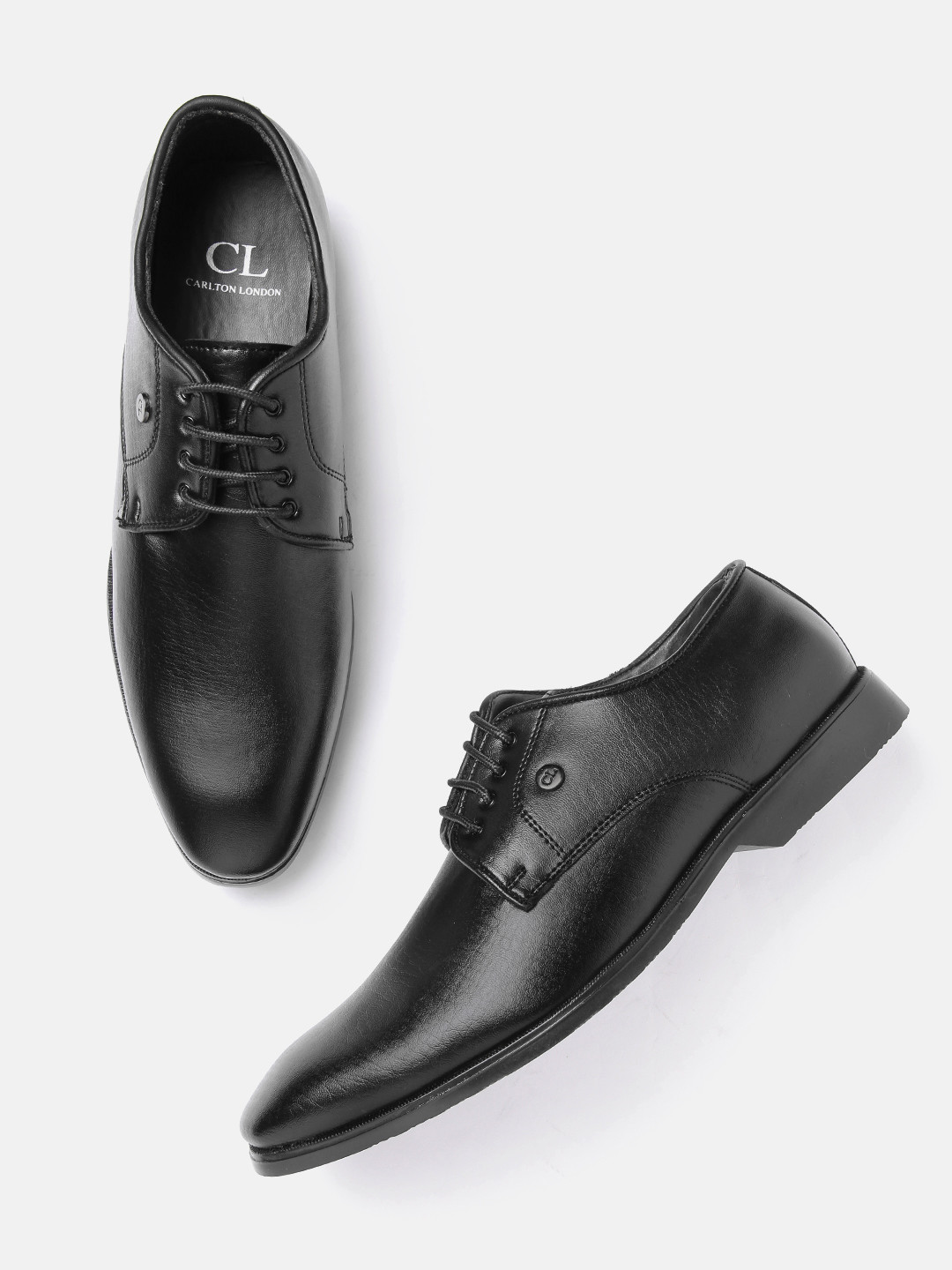 Buy Carlton London Black Formal Derbys - Formal Shoes for Men 15946796 ...
