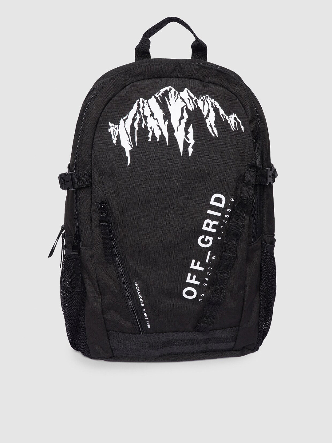 Buy Jack & Jones Men Black Printed Backpack - Backpacks for Men ...