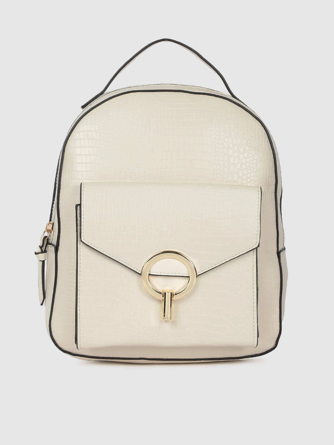 Buy Allen Solly Women White Solid Backpack - Backpacks for Women ...