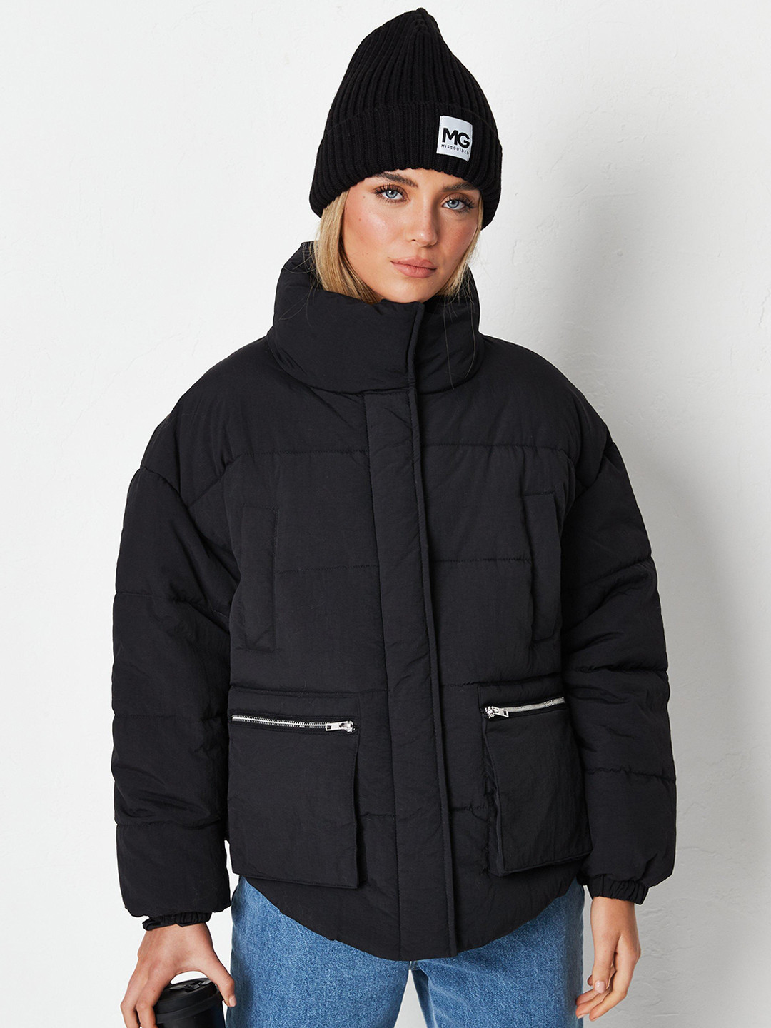 Buy Missguided Women Black OUTERWEAR Padded Jacket - Jackets for Women ...