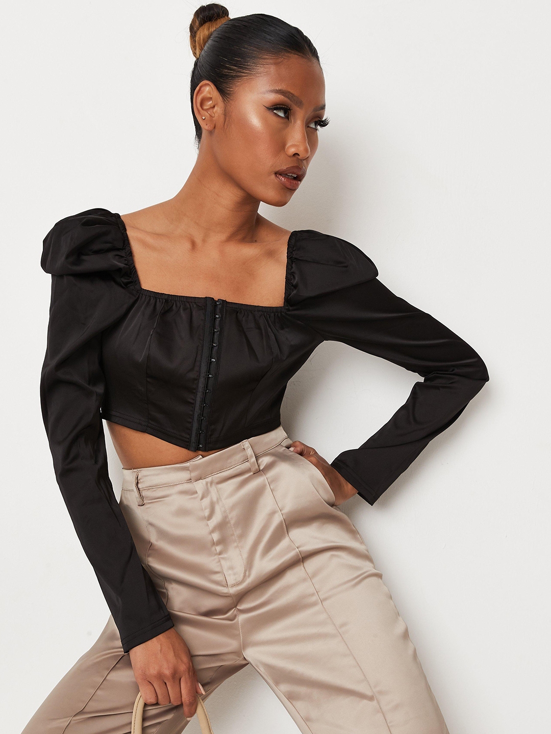 Buy Missguided Black Regular Crop Top Tops For Women 15956326 Myntra