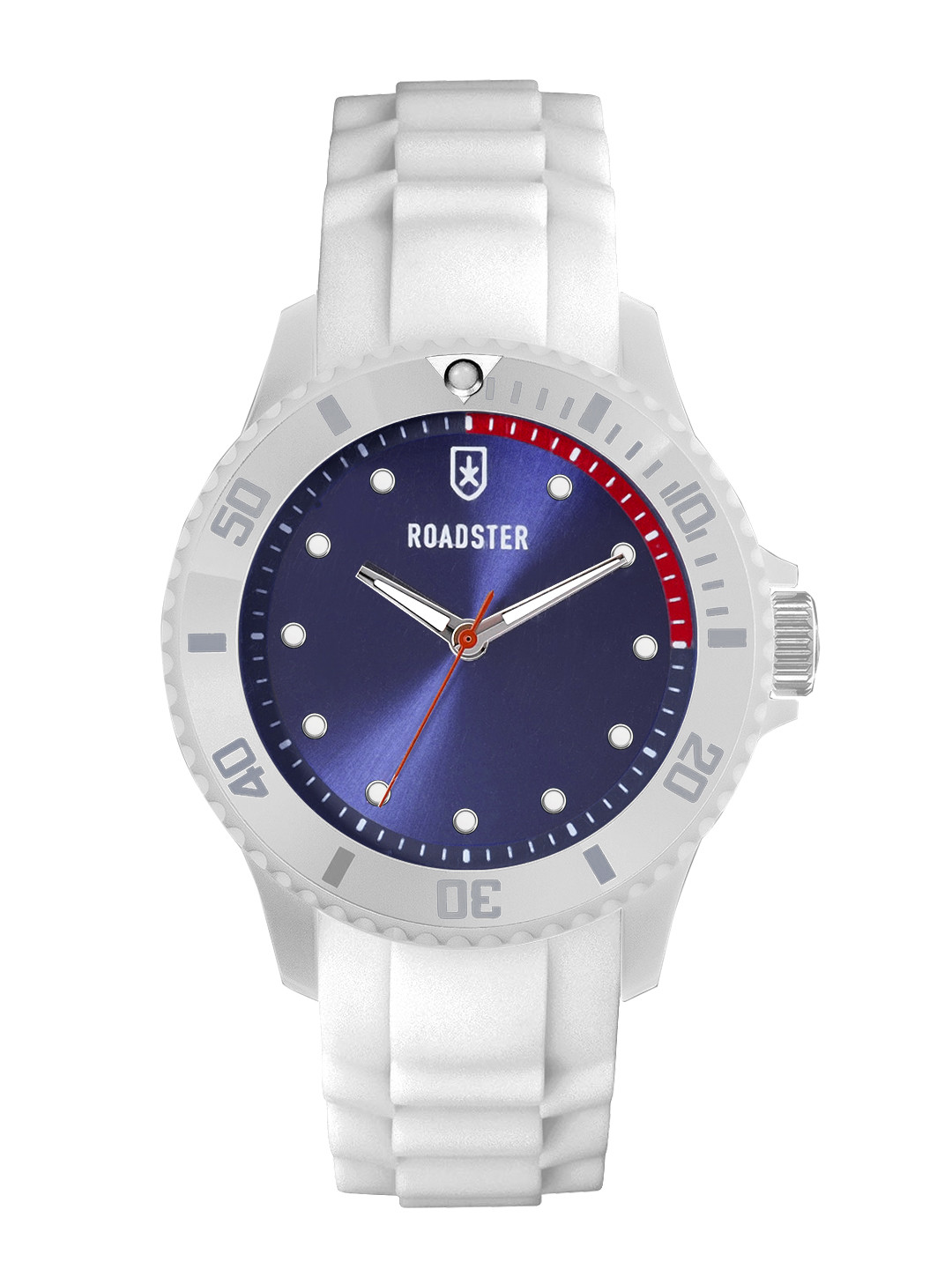 Buy The Roadster Lifestyle Co Men Blue Dial & White Straps Analogue ...