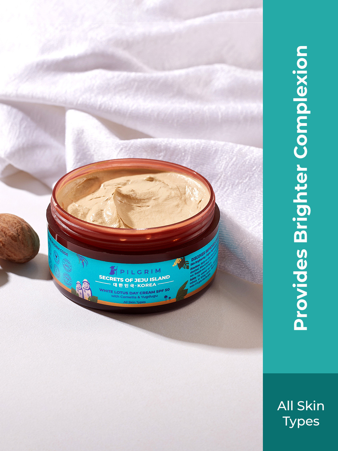 Buy Pilgrim White Lotus Day Cream SPF 50 With Hyaluronic Acid Skin ...