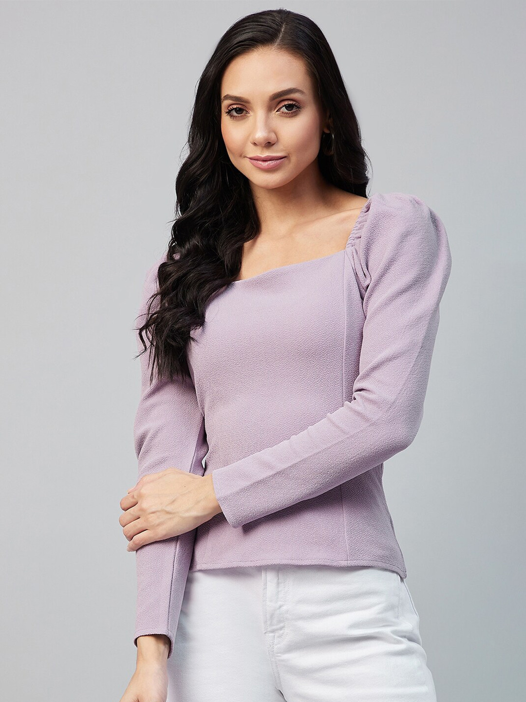 Buy RARE Purple Bishop Sleeves Regular Top - Tops for Women 15961476 ...