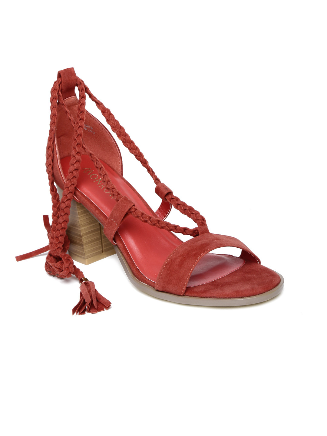 Buy Monrow Women Rust Red Solid Heels - Heels for Women 1596191 | Myntra