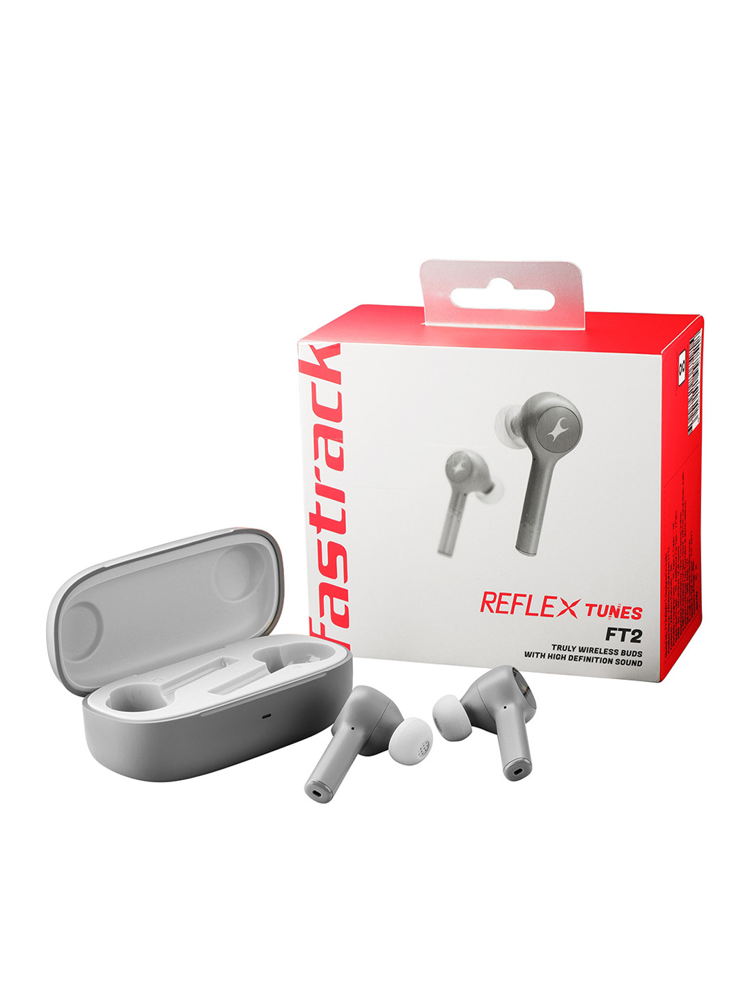 Buy Fastrack Unisex Grey Solid Wireless Headphones - Headphones for ...