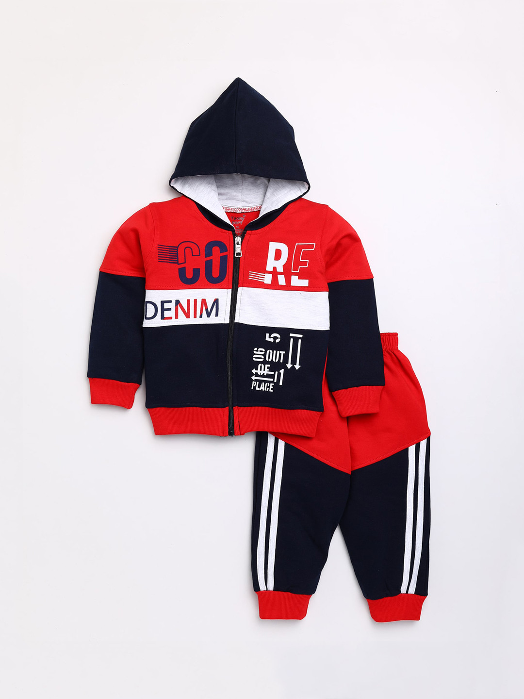 Buy Toonyport Boys Blue & Red Colourblocked Cotton Track Suits ...