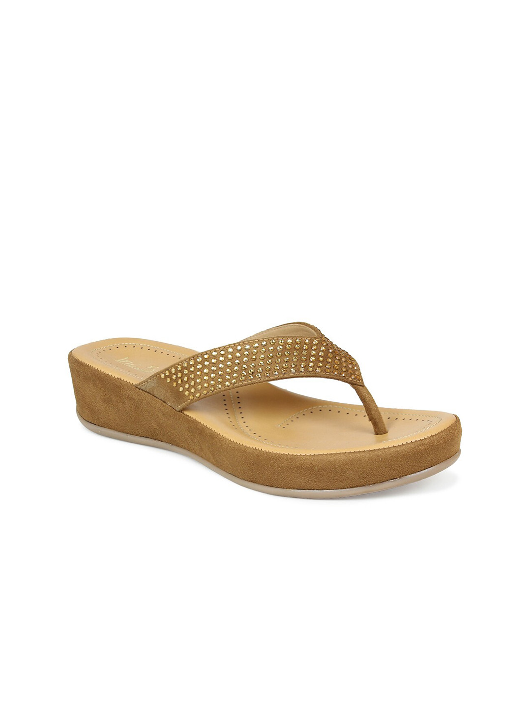 Buy Inc 5 Tan Wedge Sandals - Heels for Women 15966334 | Myntra