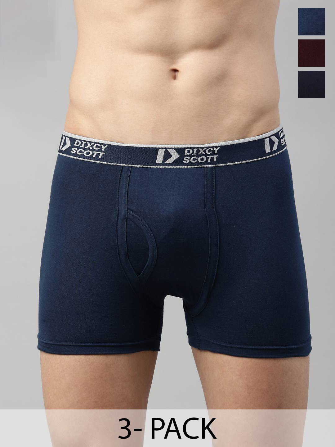 Buy DIXCY SCOTT Men Pack Of 3 Assorted Boxer Briefs CROSS TRUNK - Trunk ...