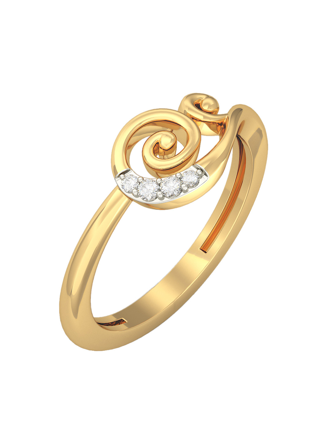 Buy BlueStone 1.593 G 18KT Gold Augusta Ring With Diamonds - Ring ...