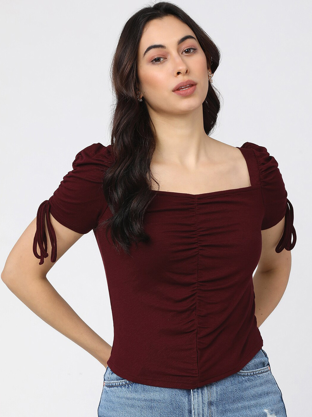 Buy Tokyo Talkies Maroon Regular Top - Tops for Women 15982500 | Myntra