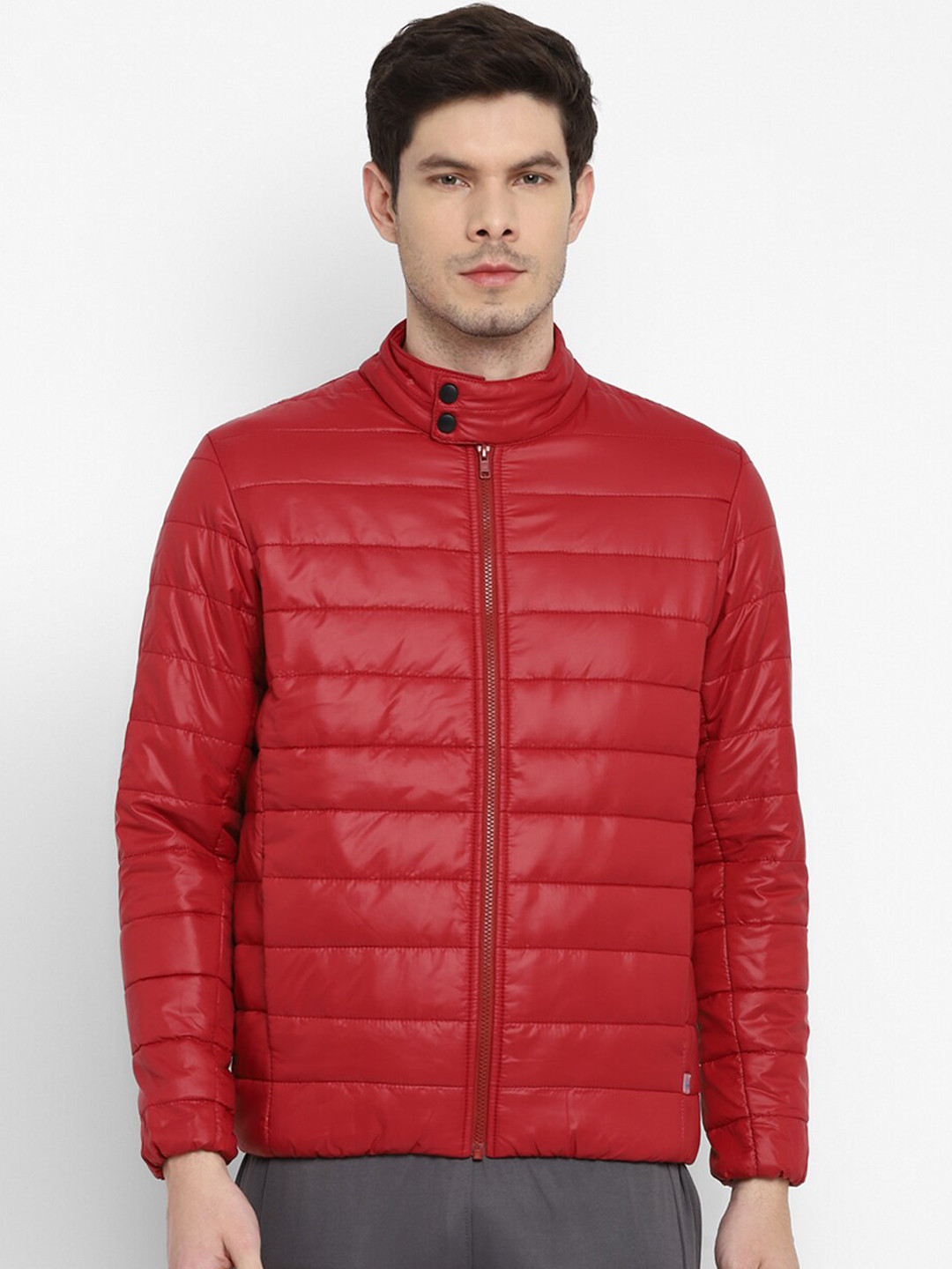 Buy FURO By Red Chief Men Red Water Resistant Padded Jacket - Jackets ...