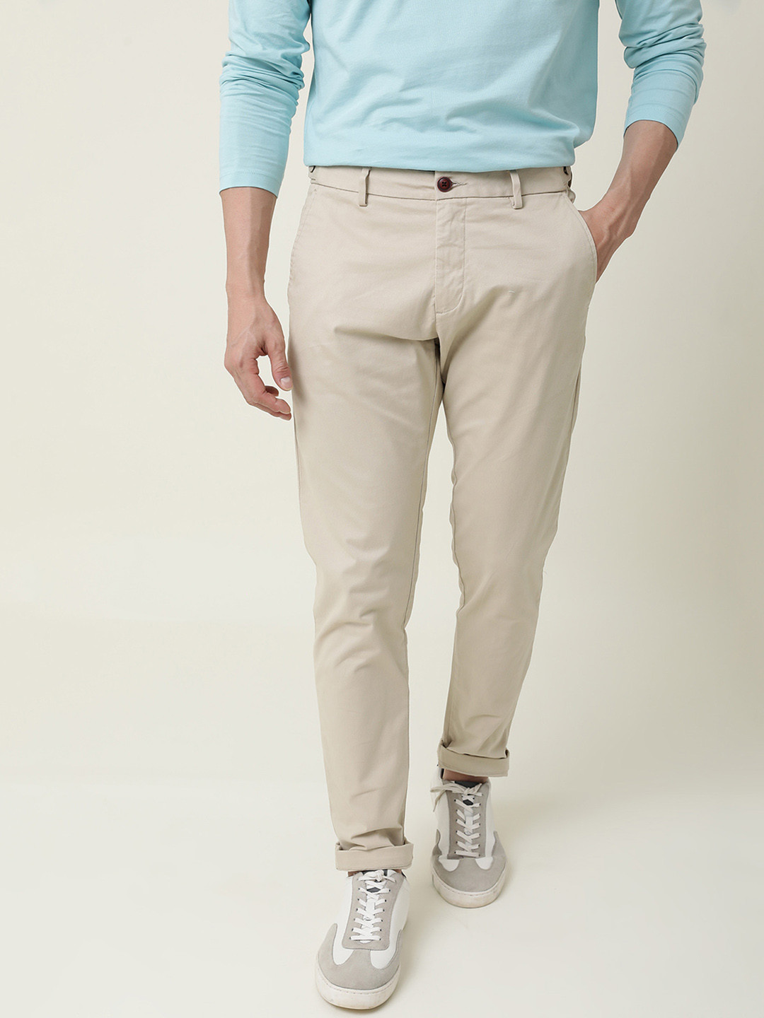 Buy RARE RABBIT Men Trews 1 Mid Rise Slim Fit Trouser - Trousers for ...