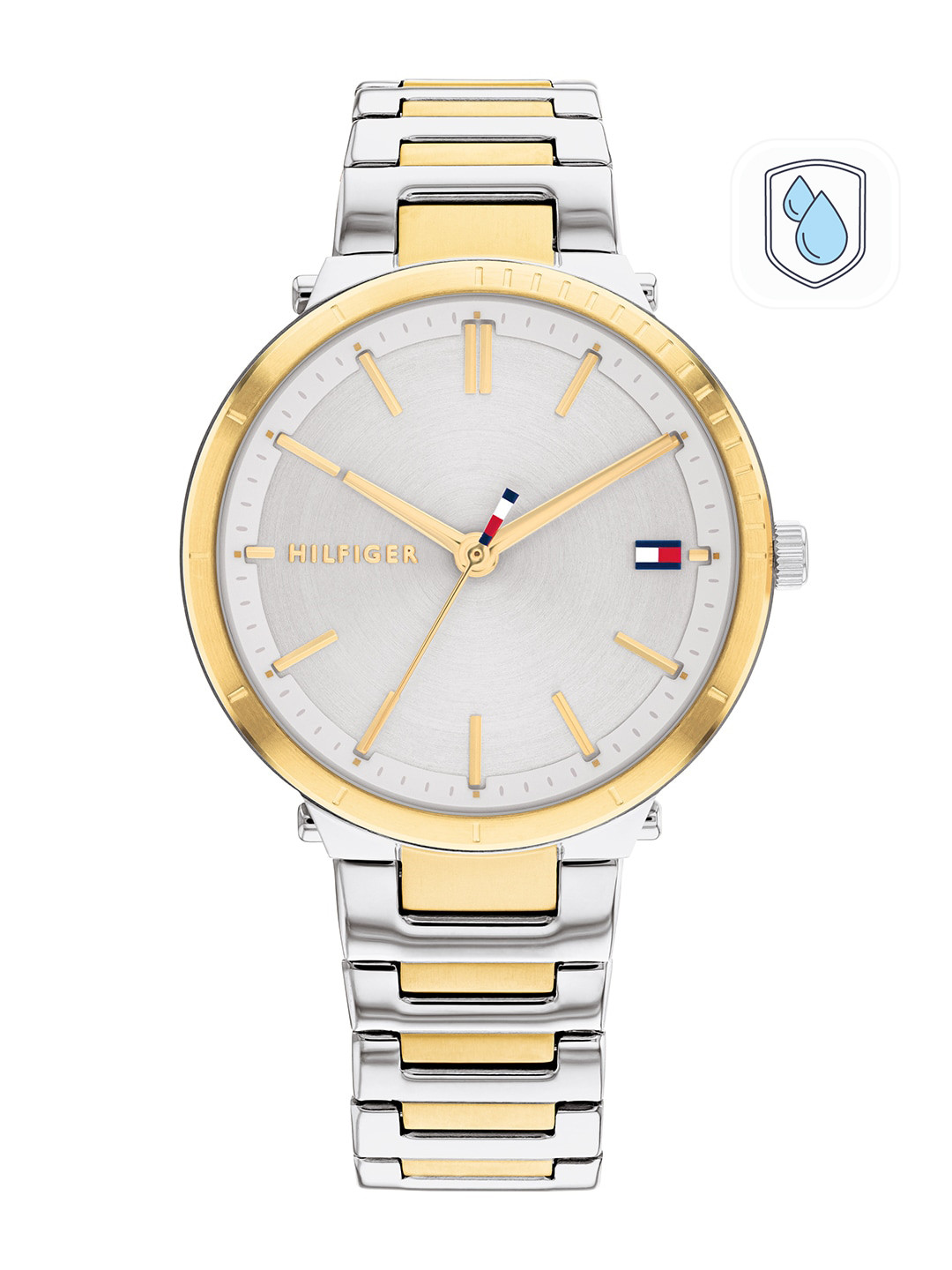 Buy Tommy Hilfiger Women White Dial & Silver Toned Straps Analogue ...