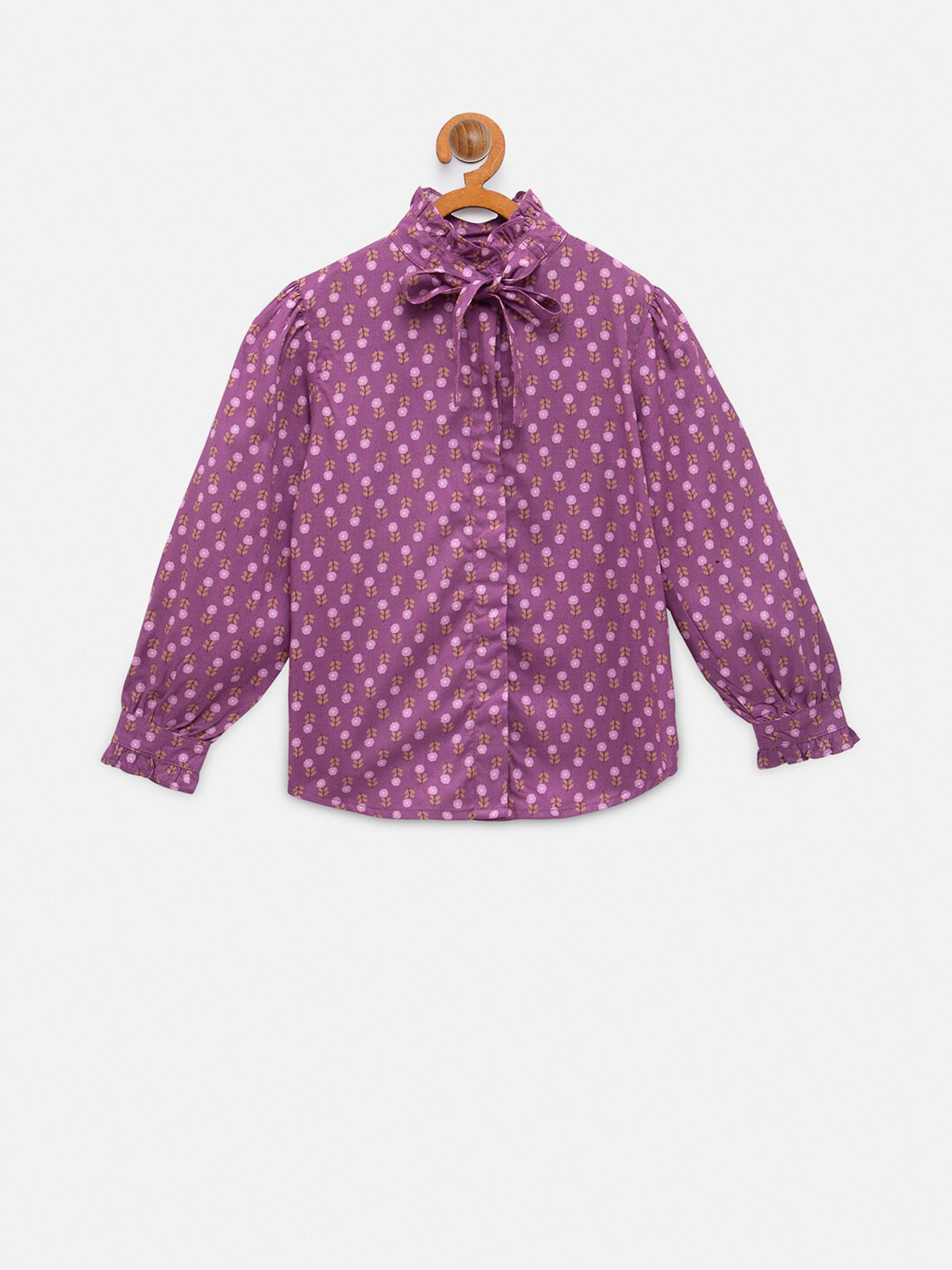 Buy NYNSH Purple Floral Regular Top - Tops for Girls 15993616 | Myntra