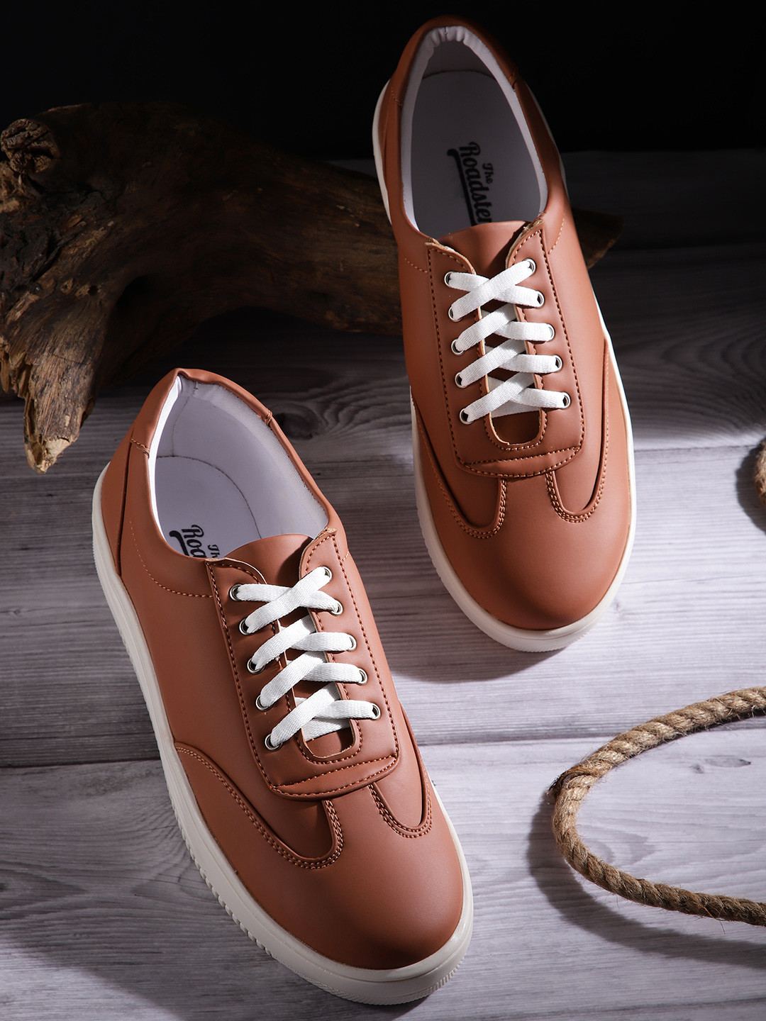 Buy The Roadster Lifestyle Co Women Rust Brown Solid Sneakers - Casual ...