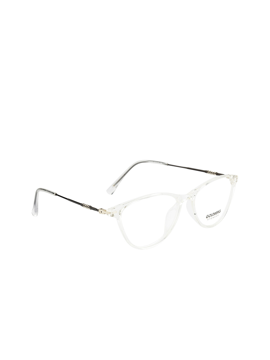 Buy Gold Berg Women Transparent Full Rim Cateye Frames GB 114402_CRY ...