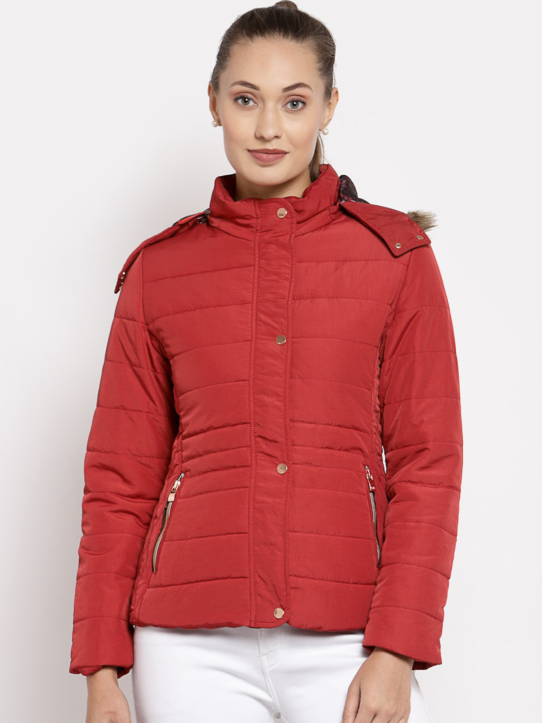 Buy Juelle Women Red Parka Jacket - Jackets for Women 16005830 | Myntra