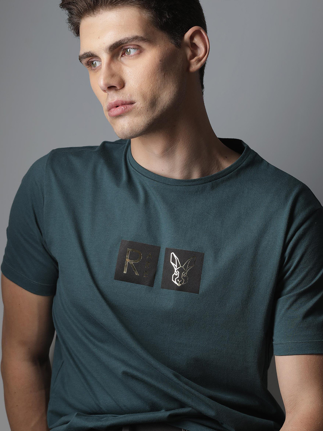 Buy RARE RABBIT Men Rings 4 Slim Fit Solid Polo Collar T Shirt ...