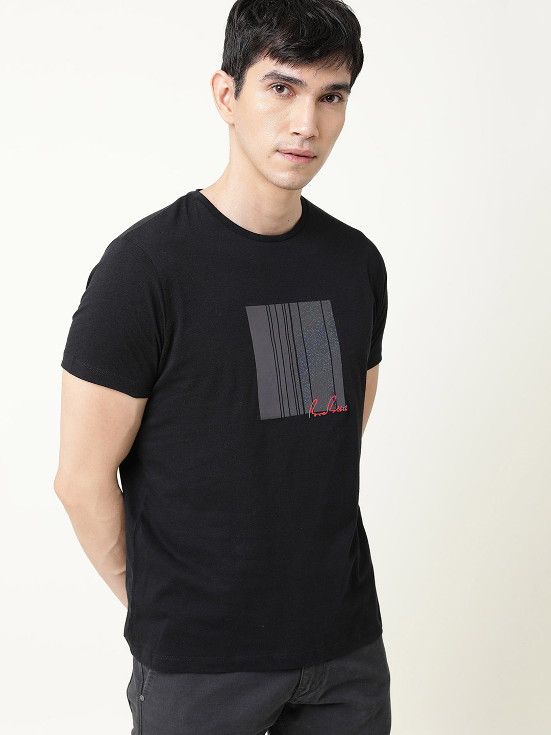 Buy RARE RABBIT Men Rings 4 Slim Fit Solid Polo Collar T Shirt ...