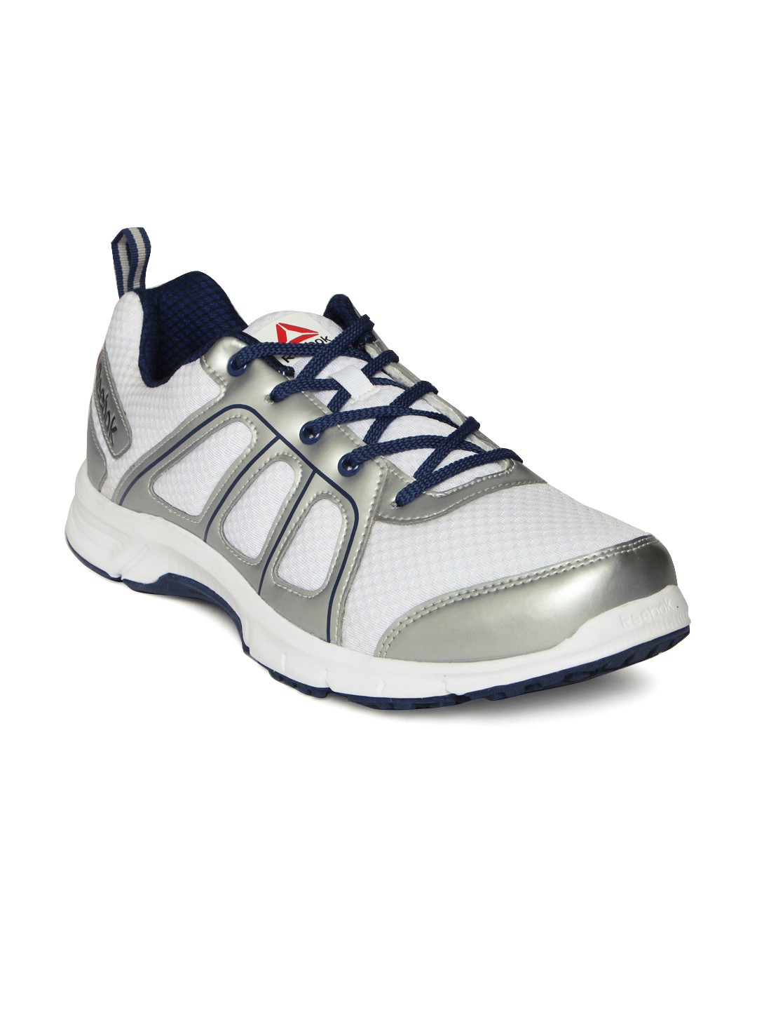 Buy Reebok Men White & Silver Toned Fast N Quick Running Shoes - Sports ...