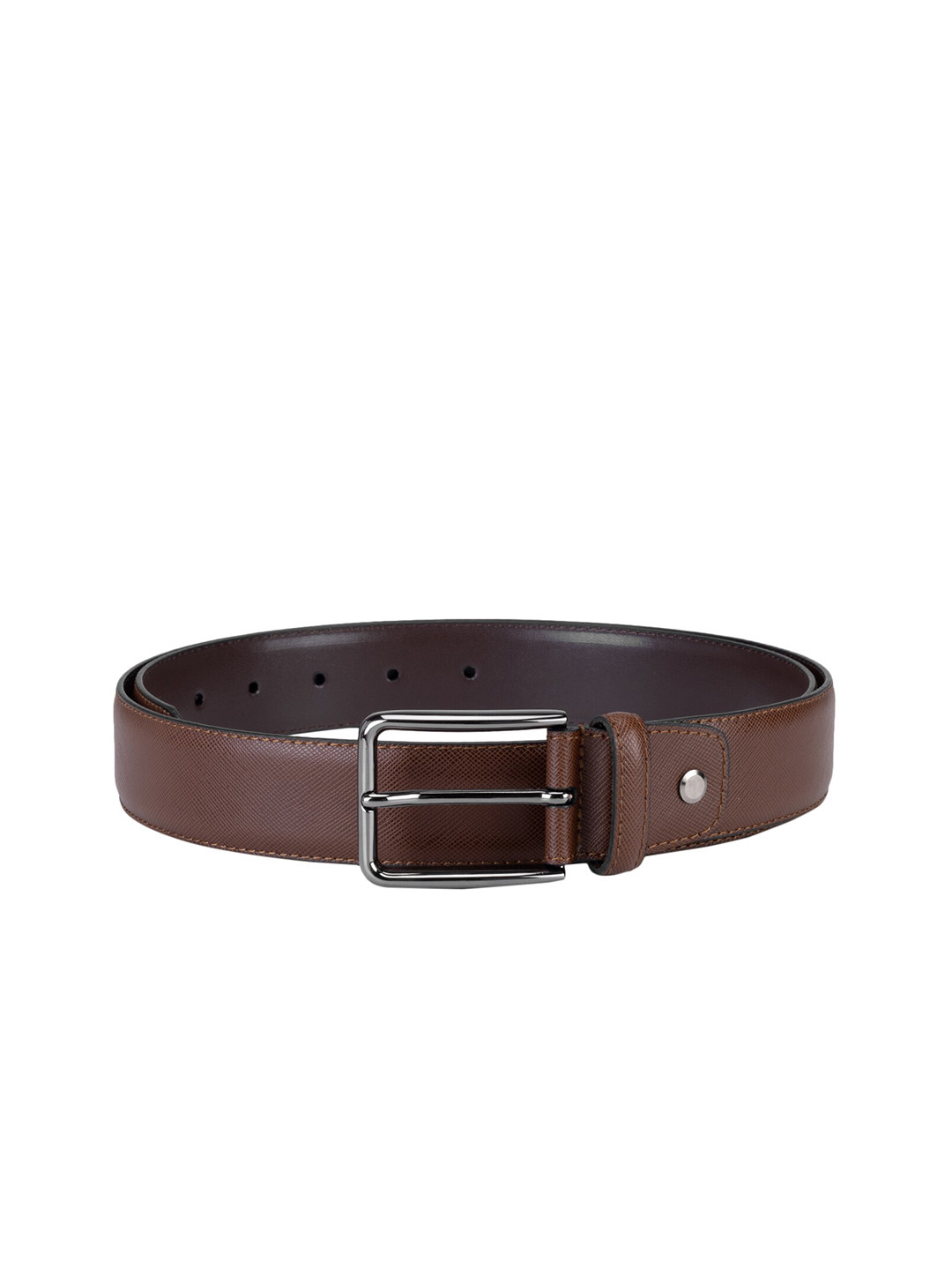Buy Da Milano Men Brown Textured Leather Belt - Belts for Men 16021070 ...