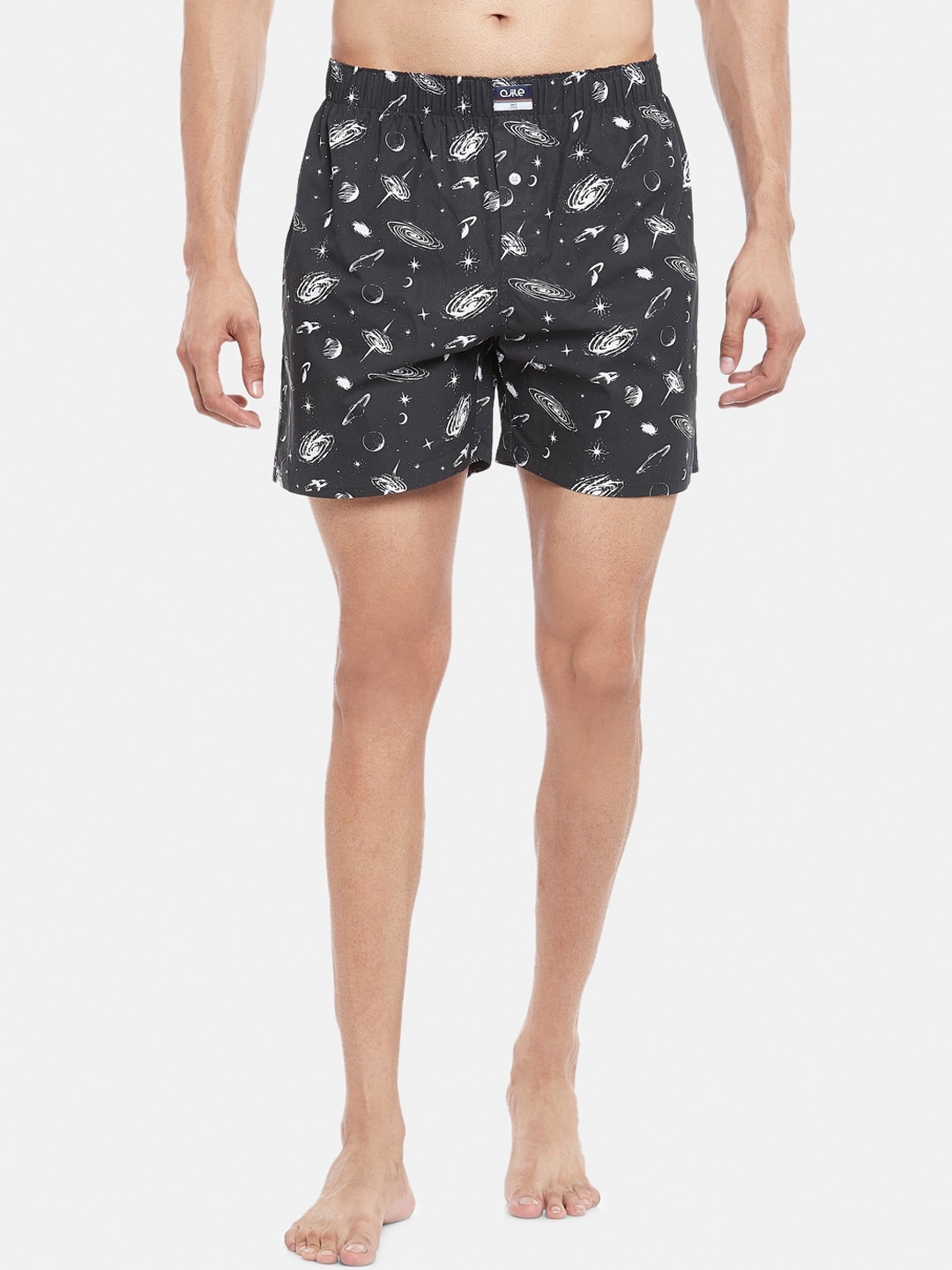 Buy Ajile By Pantaloons Men Black & White Printed Pure Cotton Boxers ...