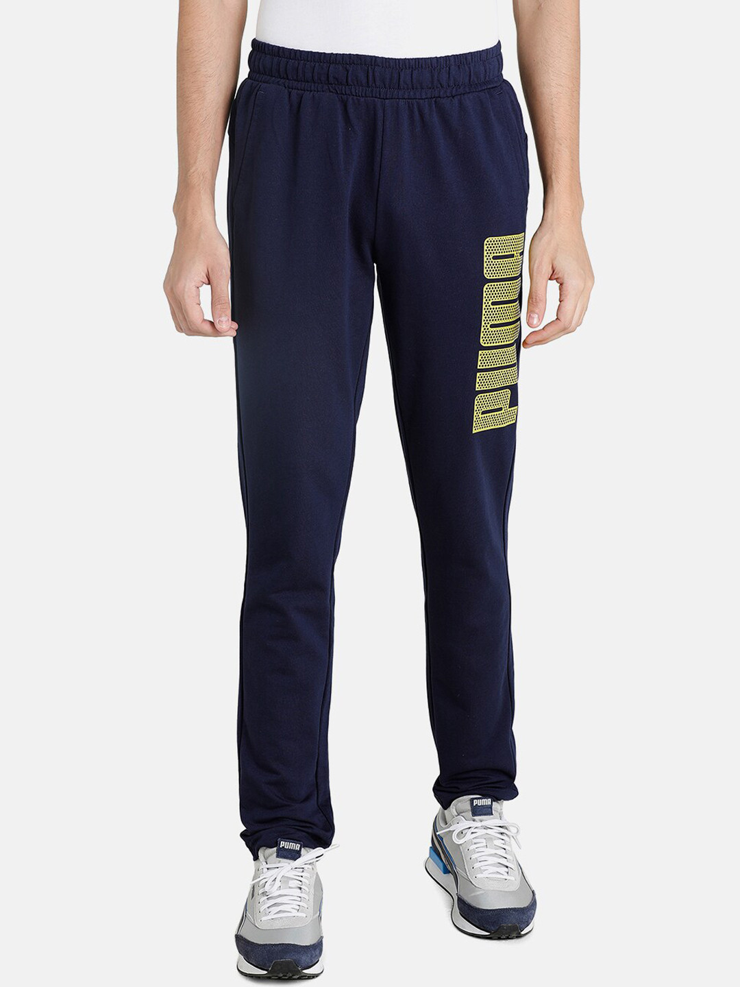 Buy Puma Men Blue Brand Logo Printed Track Pants - Track Pants for Men ...