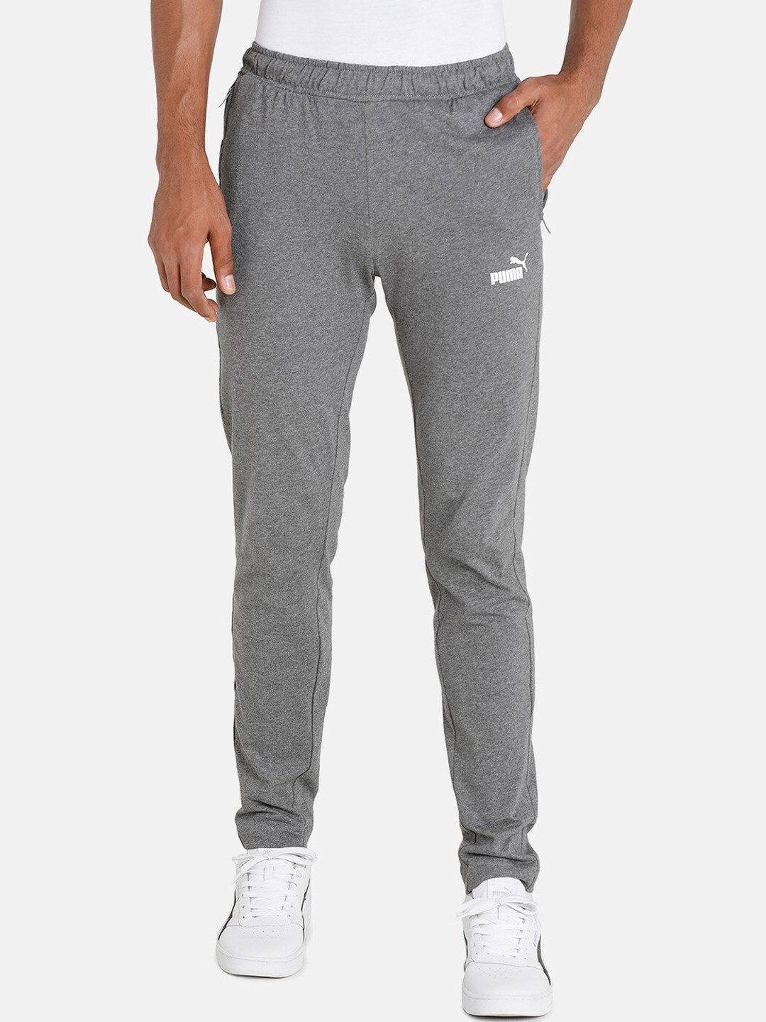 Buy Puma Men Grey Solid Regular Fits Sports Track Pants - Track Pants ...