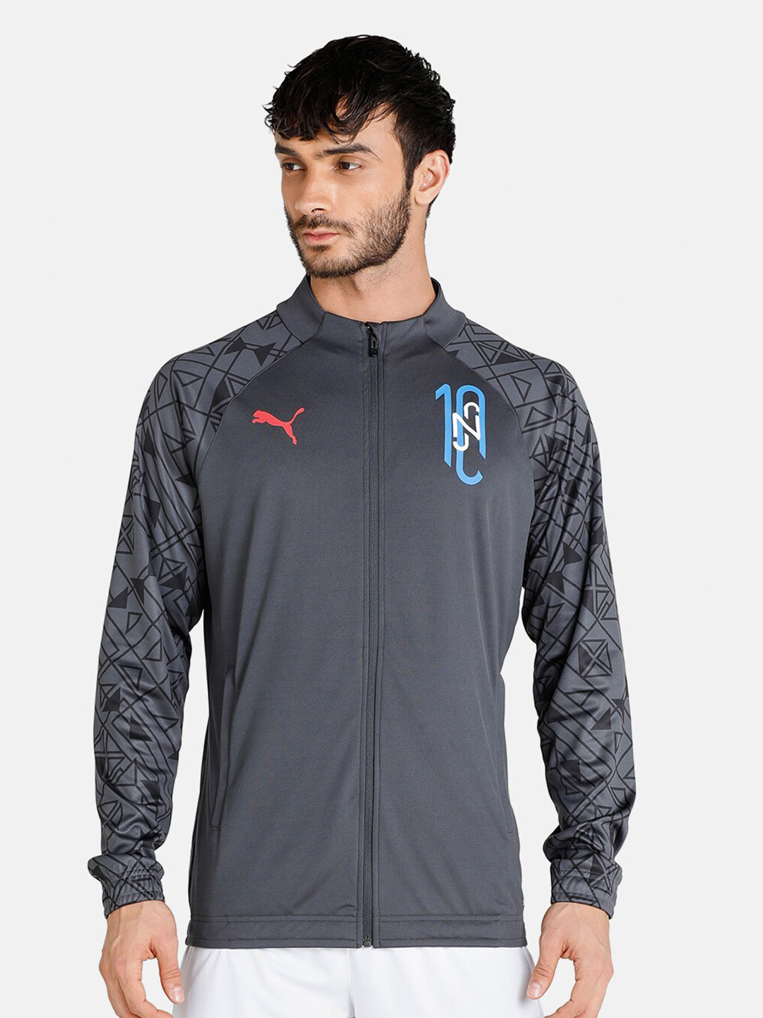 Buy Puma Men Grey Sporty Jacket - Jackets for Men 16027644 | Myntra