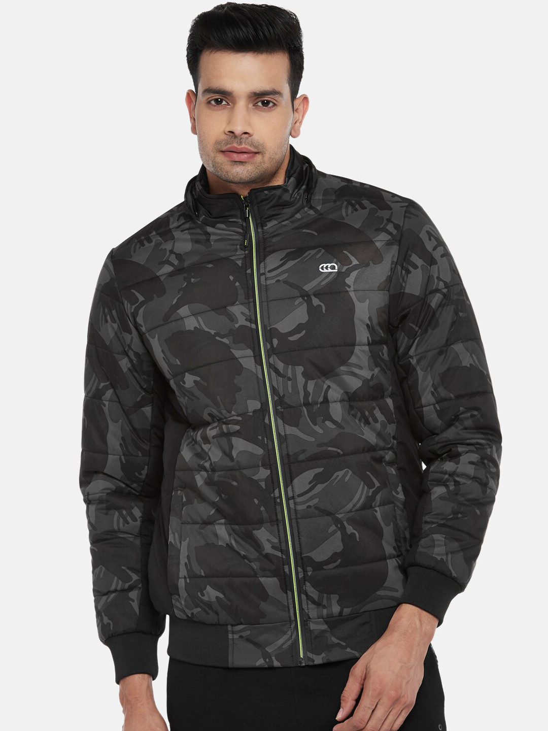 Buy Ajile By Pantaloons Men Black Camouflage Puffer Jacket - Jackets ...