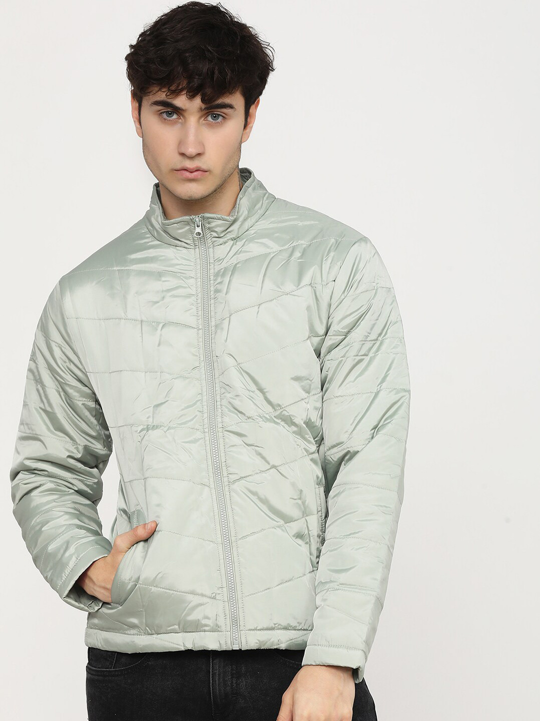 Buy HIGHLANDER Men Green Padded Jacket - Jackets for Men 16032982 | Myntra