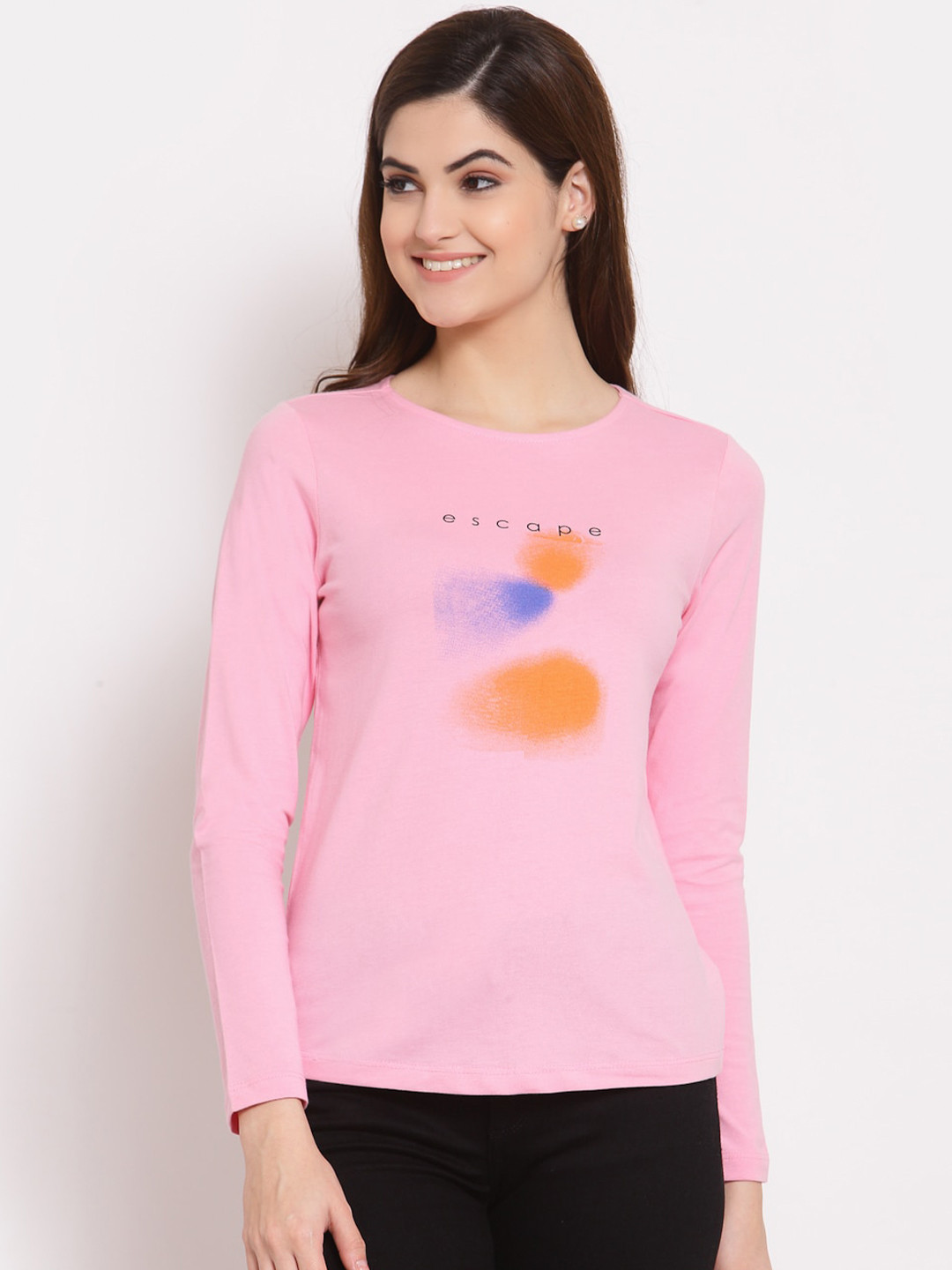 Buy PlusS Pink & Orange Regular Top - Tops for Women 16041960 | Myntra