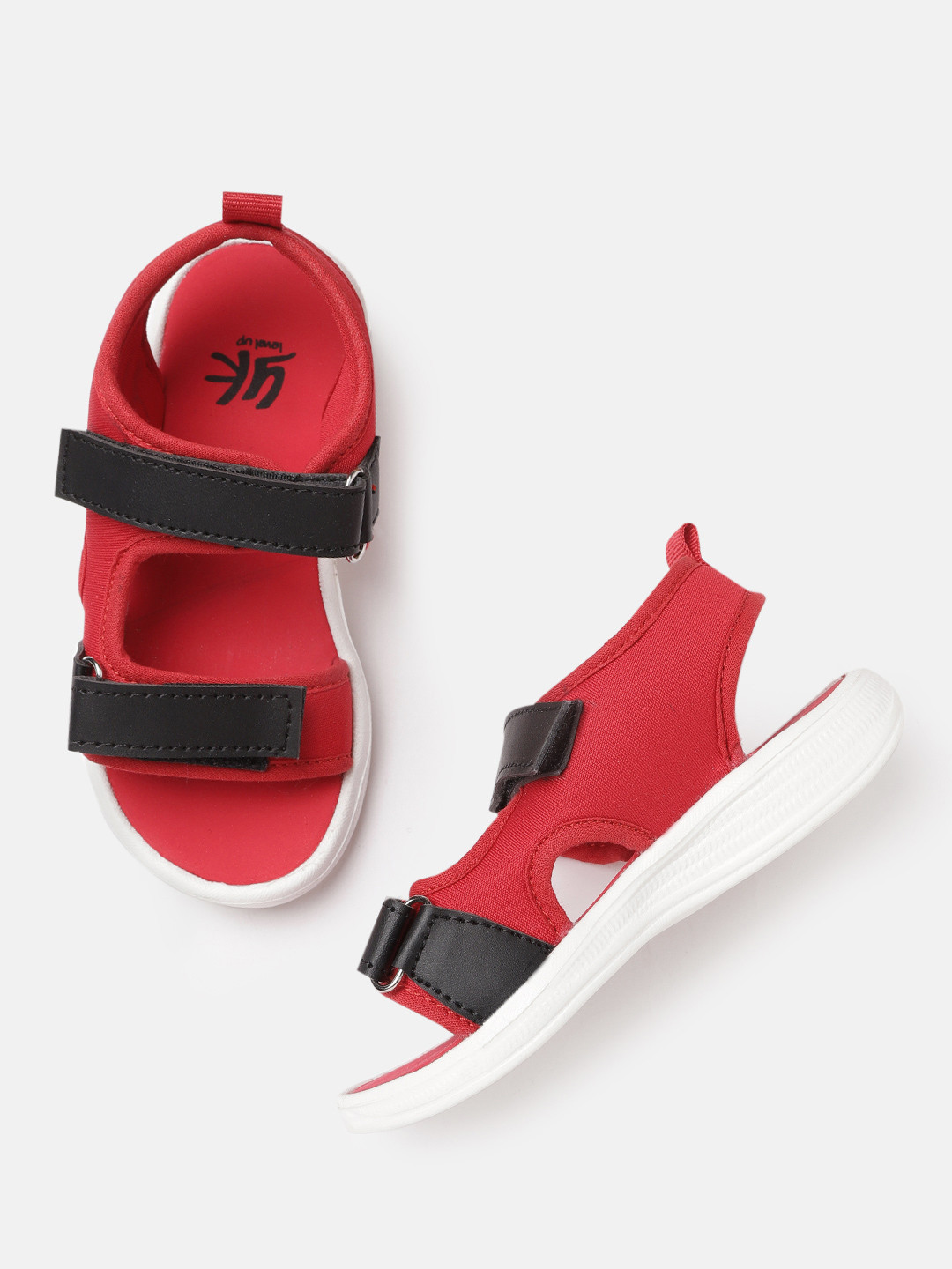Buy YK Girls Red Solid Sports Sandals - Sandals for Girls 16042572 | Myntra