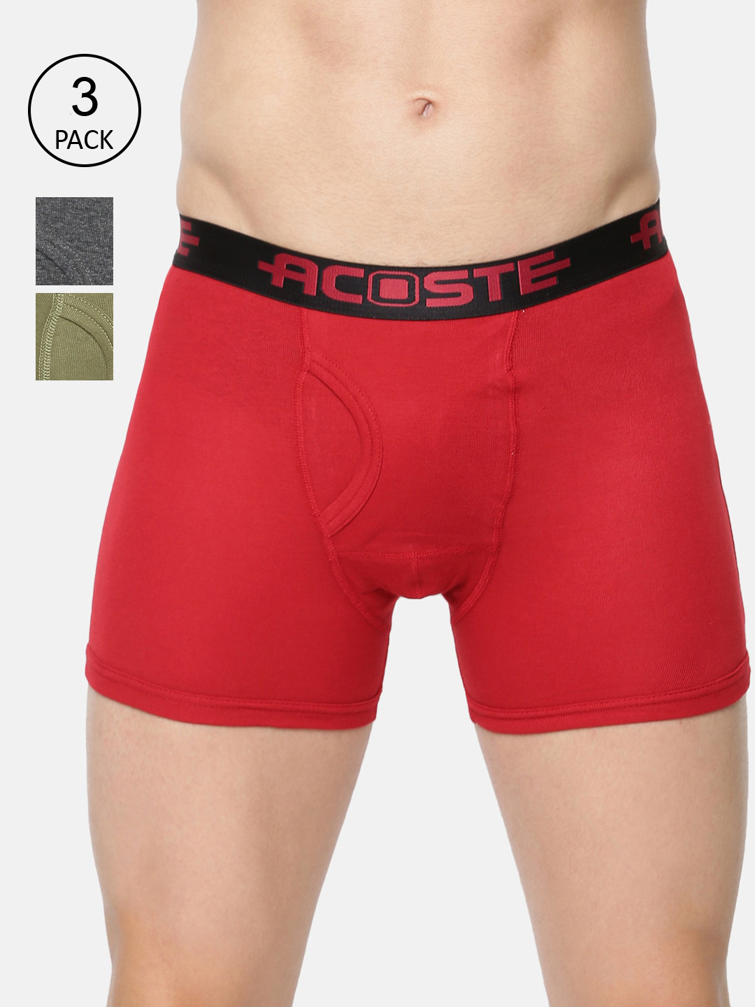 Buy Ramraj Men Pack Of 3 ACOSTE Assorted Pure Cotton Trunks - Trunk for ...