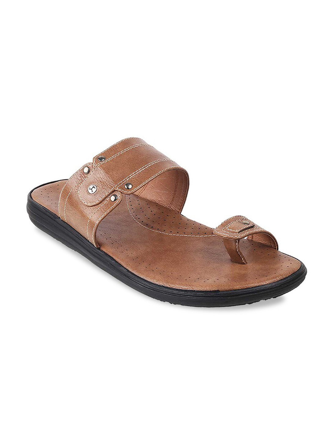 Buy Mochi Men Beige Leather Comfort Sandals - Sandals for Men 16048584 ...