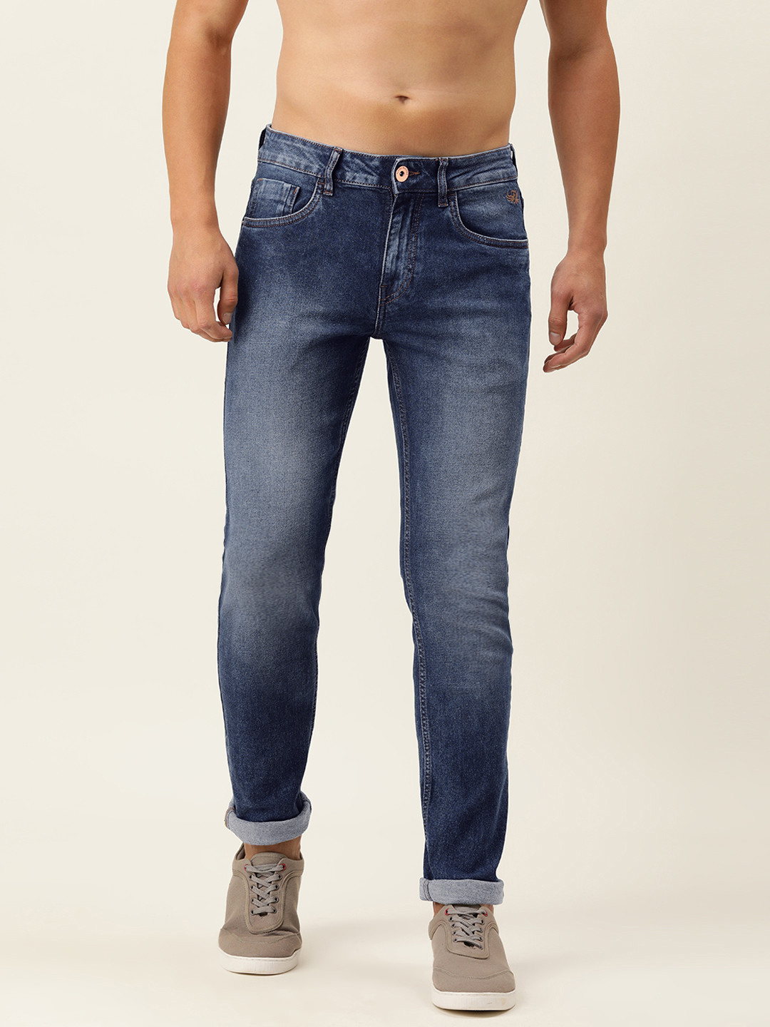 Buy Flying Machine Men Blue Slim Fit Light Fade Stretchable Jeans ...