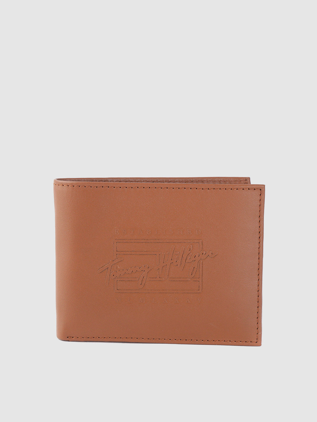 Buy Tommy Hilfiger Men Tan Leather Two Fold Wallet - Wallets for Men ...