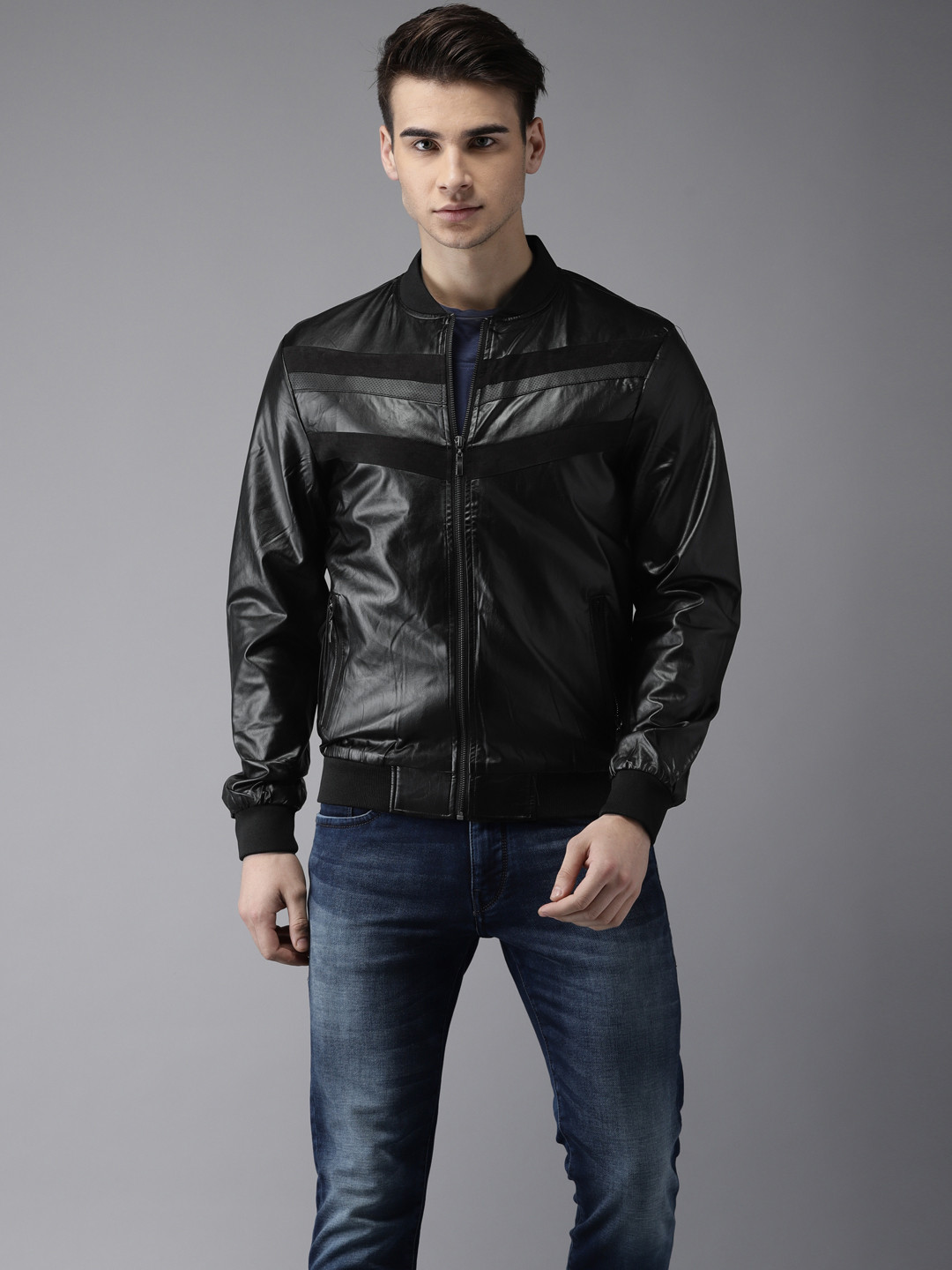 Buy Flying Machine Black Jacket - Jackets for Men 1605505 | Myntra