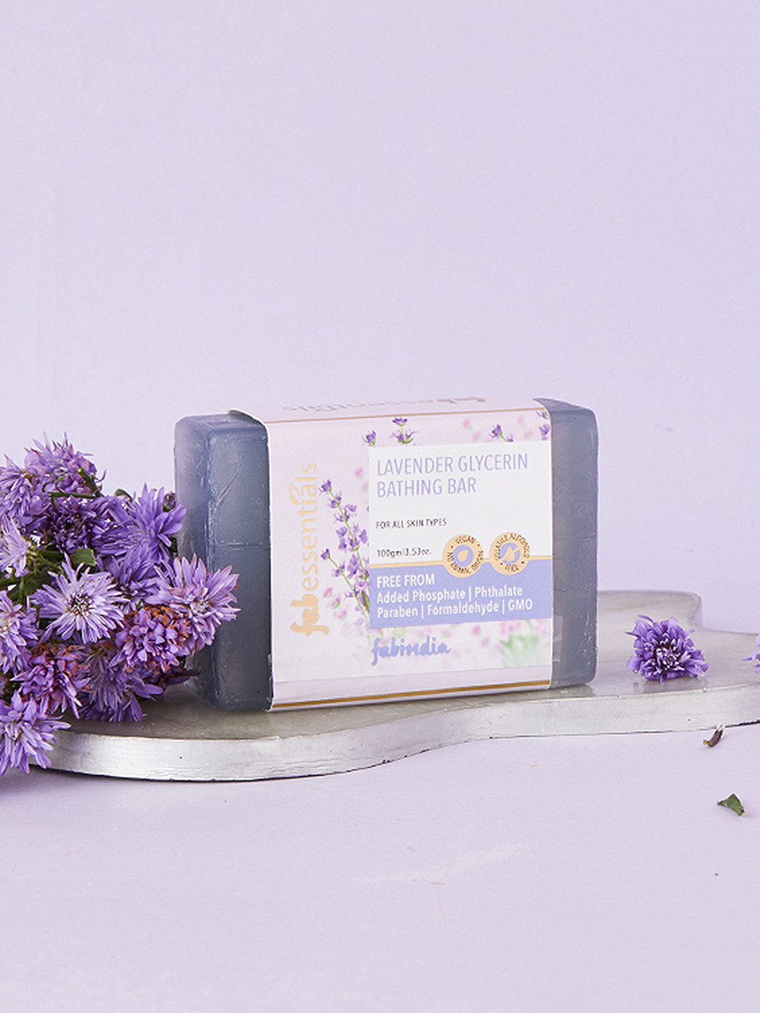 Buy Fabindia Fabessentials Lavender Glycerin Bathing Bar 100g - Soap ...