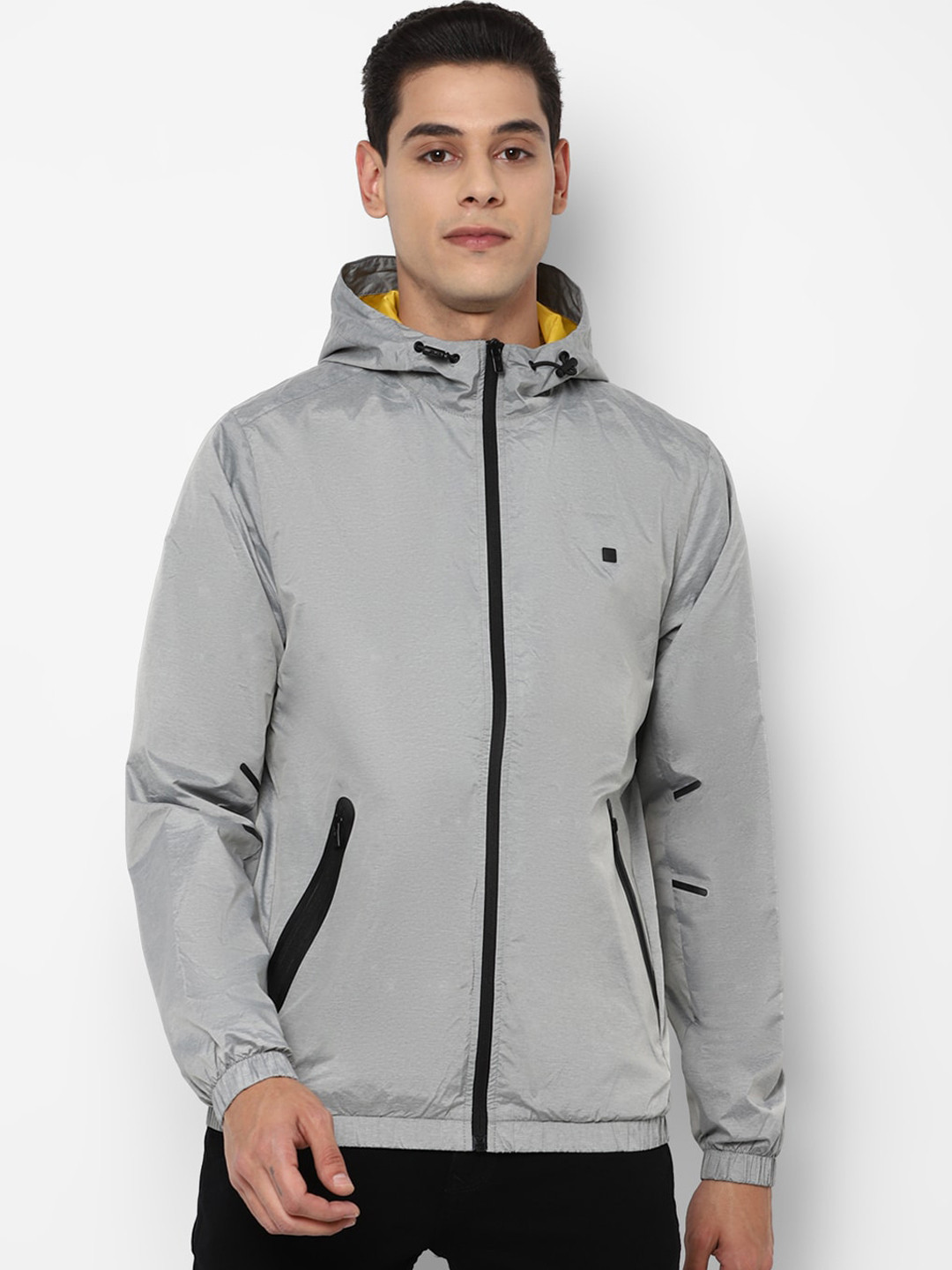 Buy Allen Solly Men Grey Sporty Jacket - Jackets for Men 16062884 | Myntra