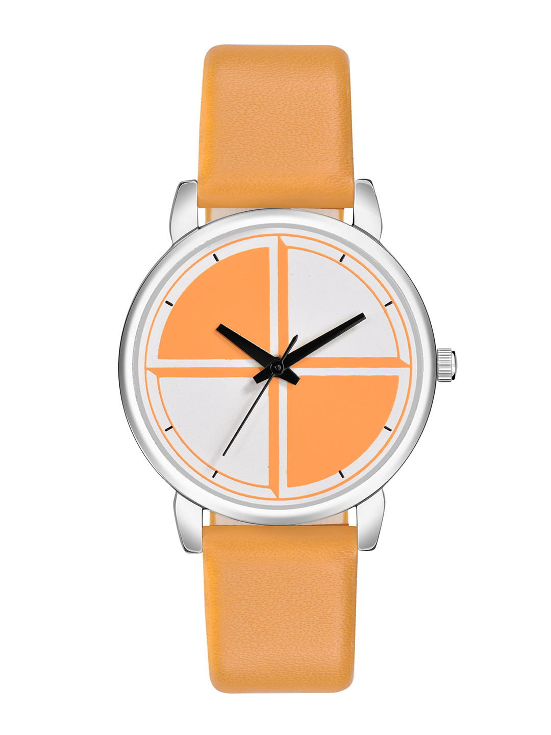 Buy PERCLUTION ENTERPRISE Women Peach Printed Dial & Leather Straps ...