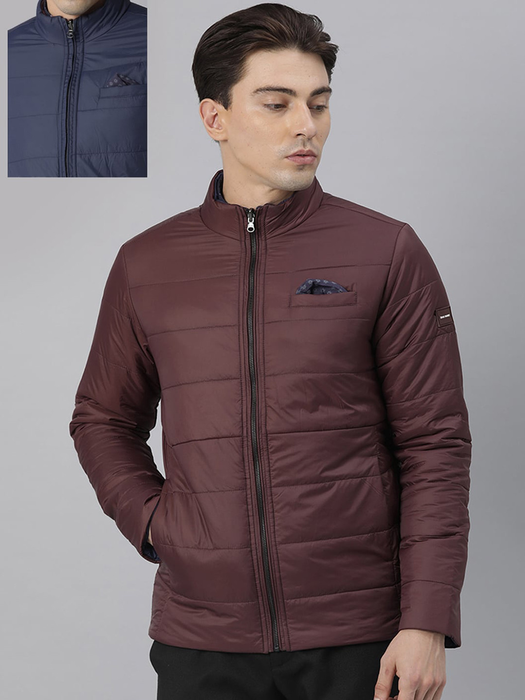 Buy RARE RABBIT Men Sirex Slim Fit Reversible Padded Jacket - Jackets ...