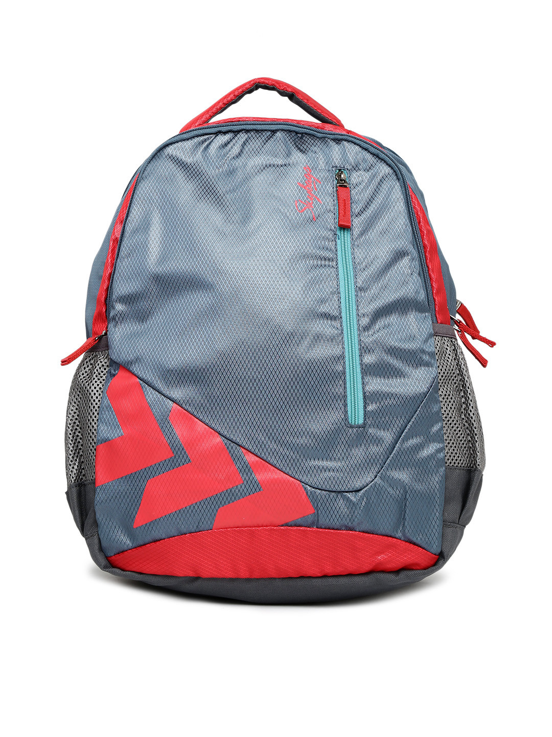 Buy Skybags Unisex Grey & Red Pixel 02 Printed Backpack - Backpacks for ...