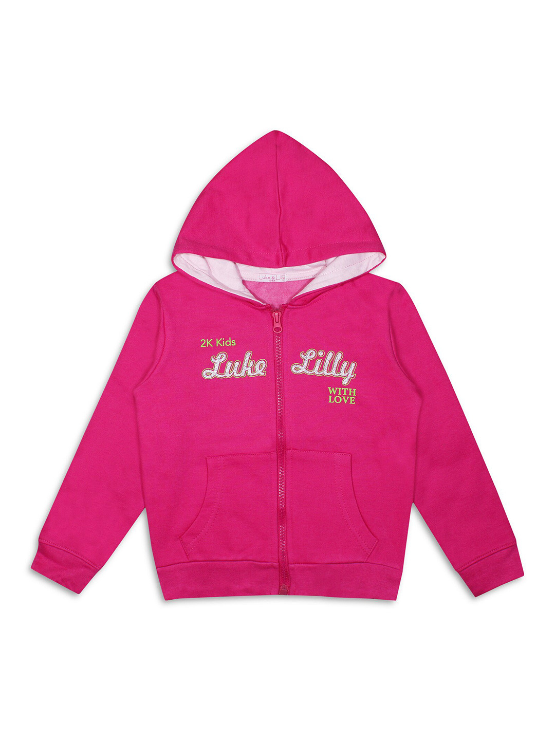 Buy Luke & Lilly Girls Pink Printed Hooded Sweatshirt - Sweatshirts for ...