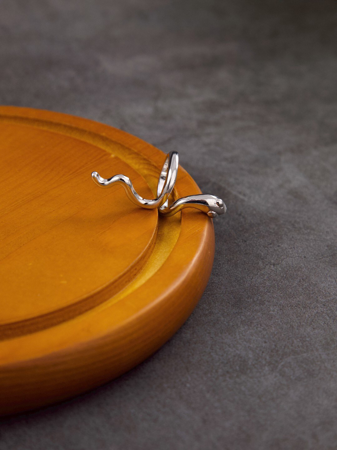 Buy Anore Silver Plated Cleopatra Snake Statement Adjustable Finger ...