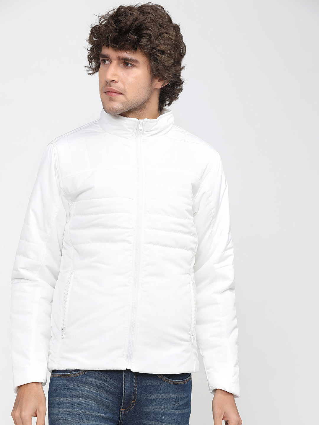 Buy HIGHLANDER Men White Camouflage Padded Jacket - Jackets for Men ...