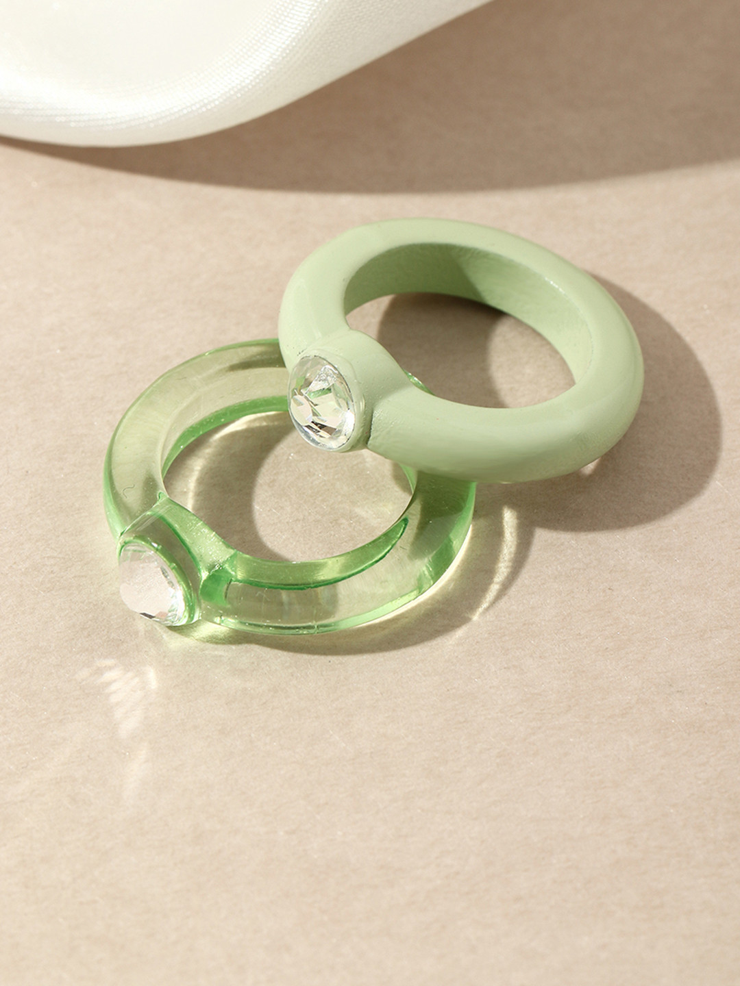 Buy URBANIC Women Set Of 2 Green Finger Rings - Ring for Women 16107814 ...
