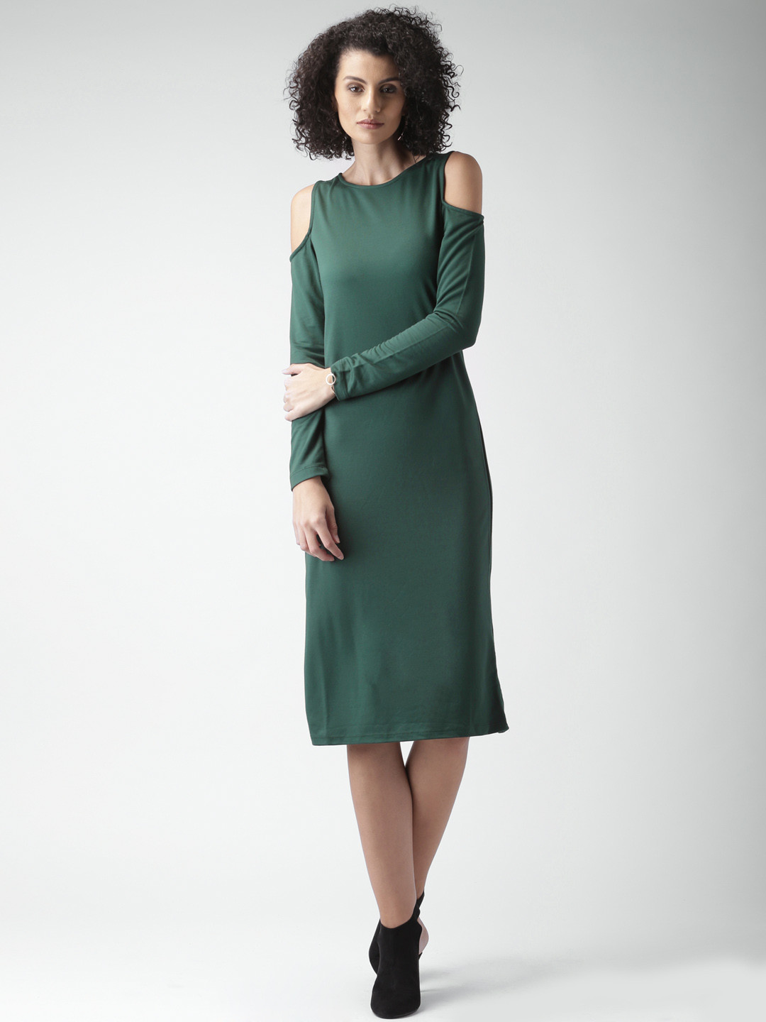 Buy ALCOTT Women Green Solid Sheath Dress - Dresses for Women 1611074 ...